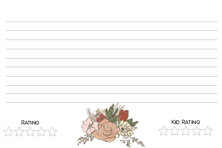 Floral Recipe Card Digital Download – With Love Paperie